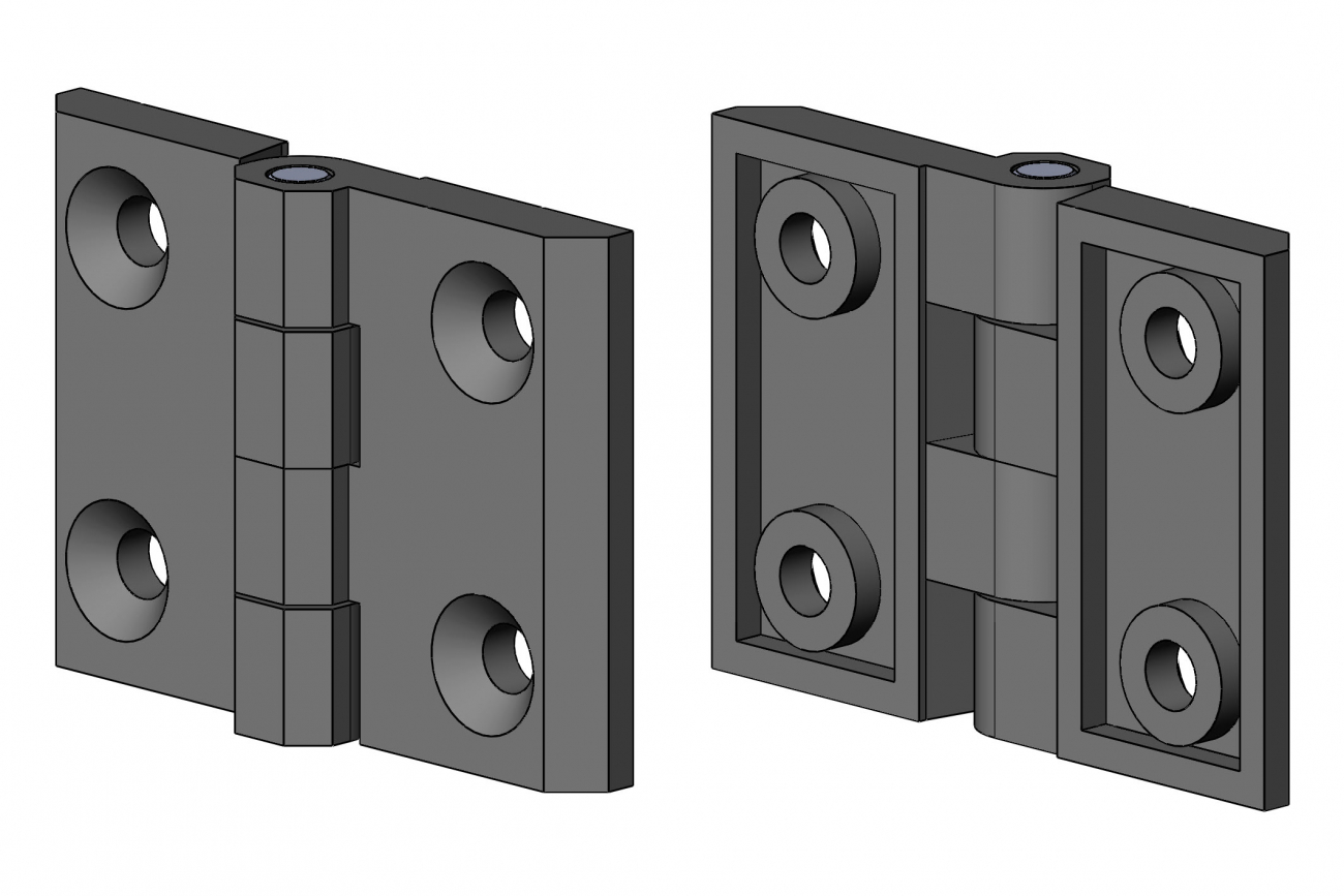 Scharnier Al-Druckguss schwarz | TecEnMa GmbH